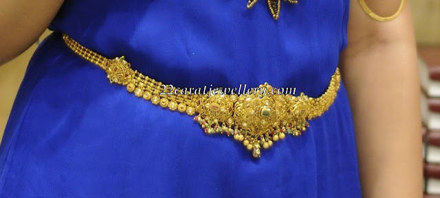 Chain Model 2 in 1 Kundan Work Vaddanam - Jewellery Designs