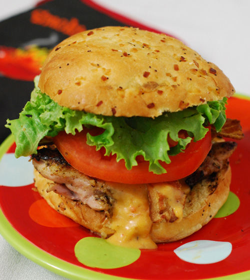 Grilled Smoky Mountain Chicken "Cheeseburger"