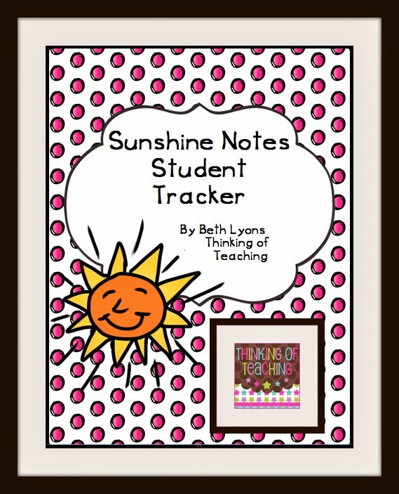 Thinking of Teaching: Spreading a little sunshine...and a freebie.