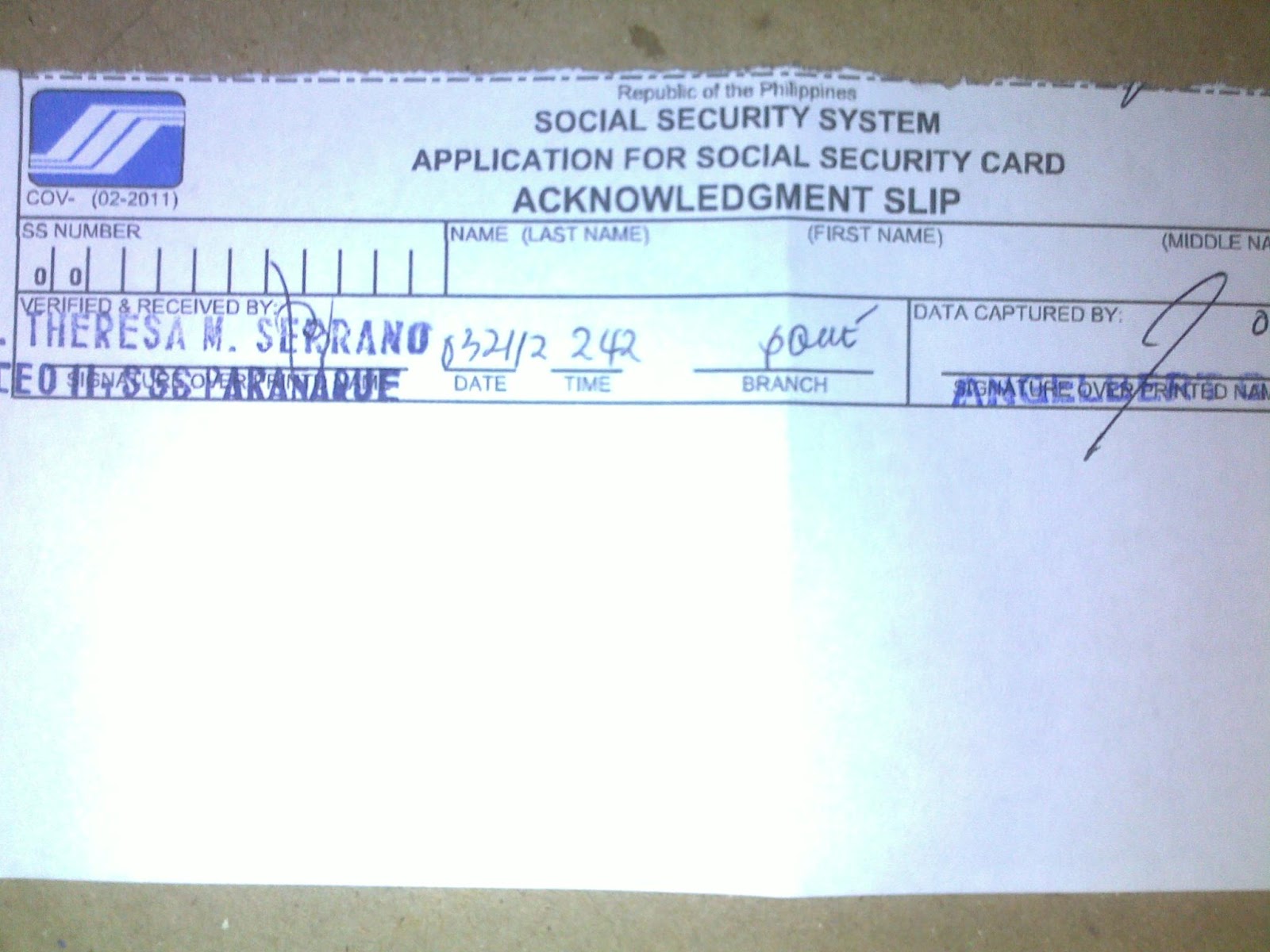 Applying For SSS ID