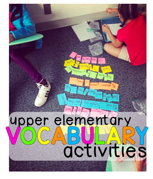 aubree teaches: Vocabulary Activities (Upper Elementary)
