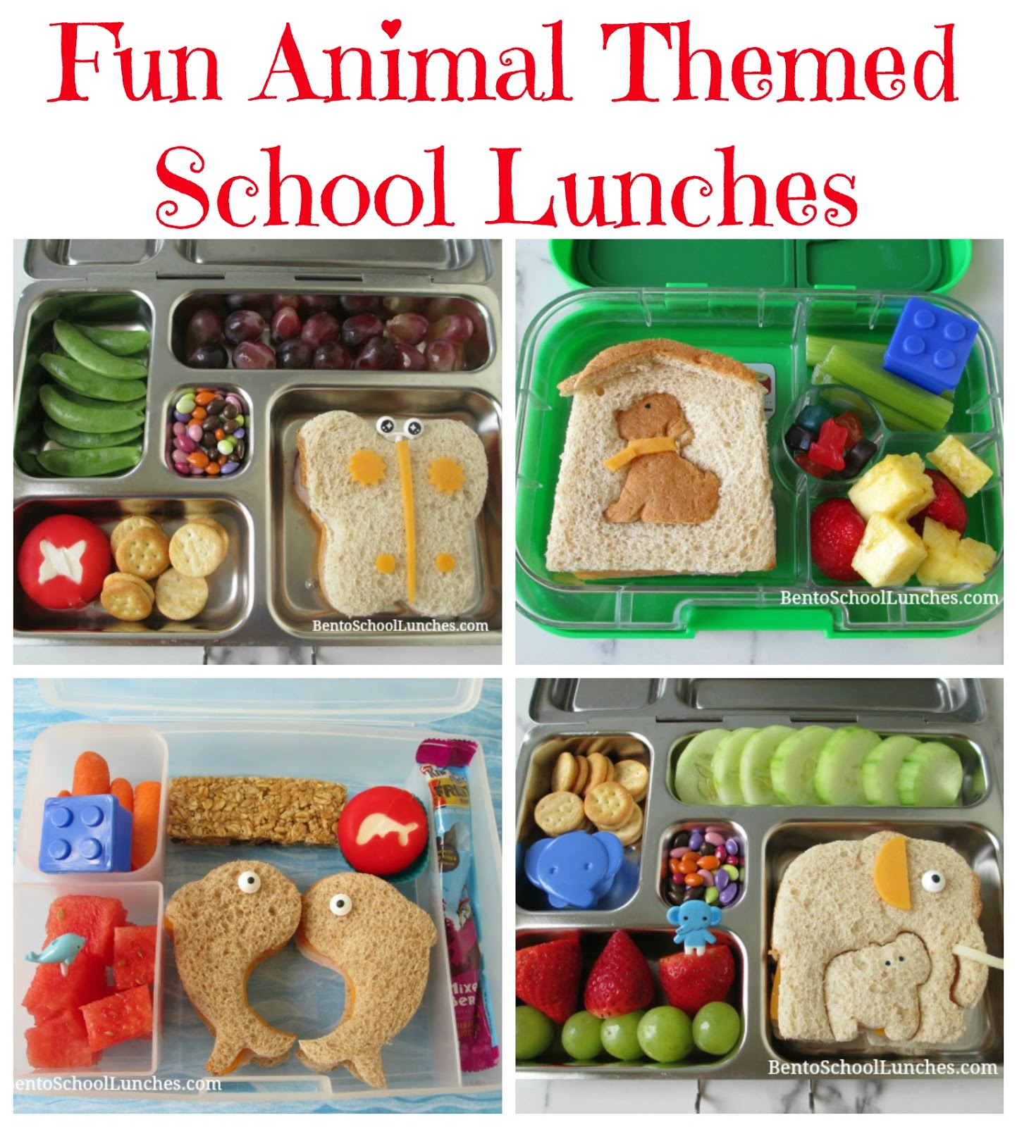 Bento School Lunches : 4 Cute Animal Themed Lunches Bento School Lunches : 4 Cute Animal Themed Lunches