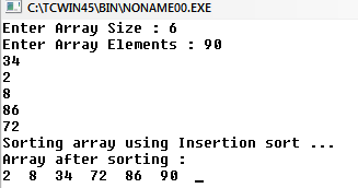 A Great Platform For Education.: C Program Insertion Sort