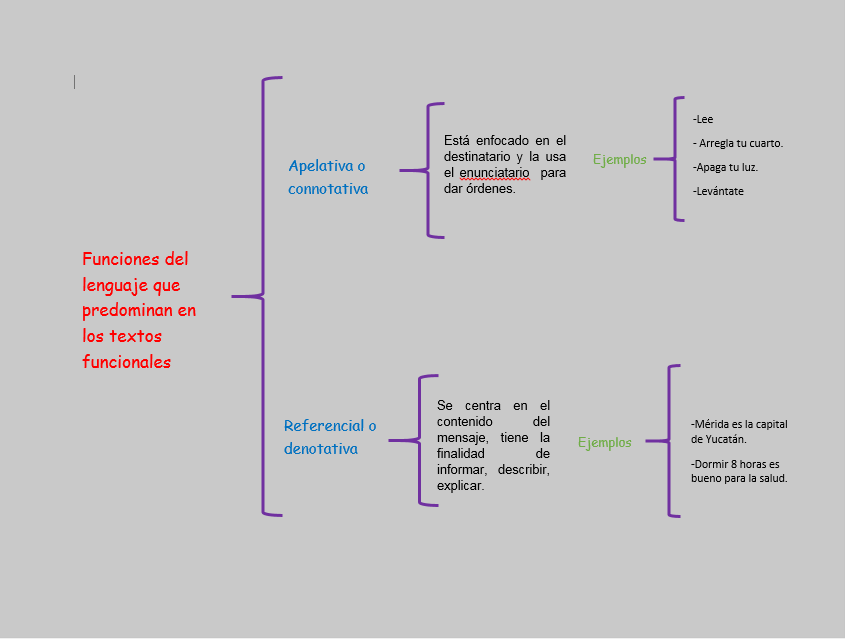 Los textos funcionales.
