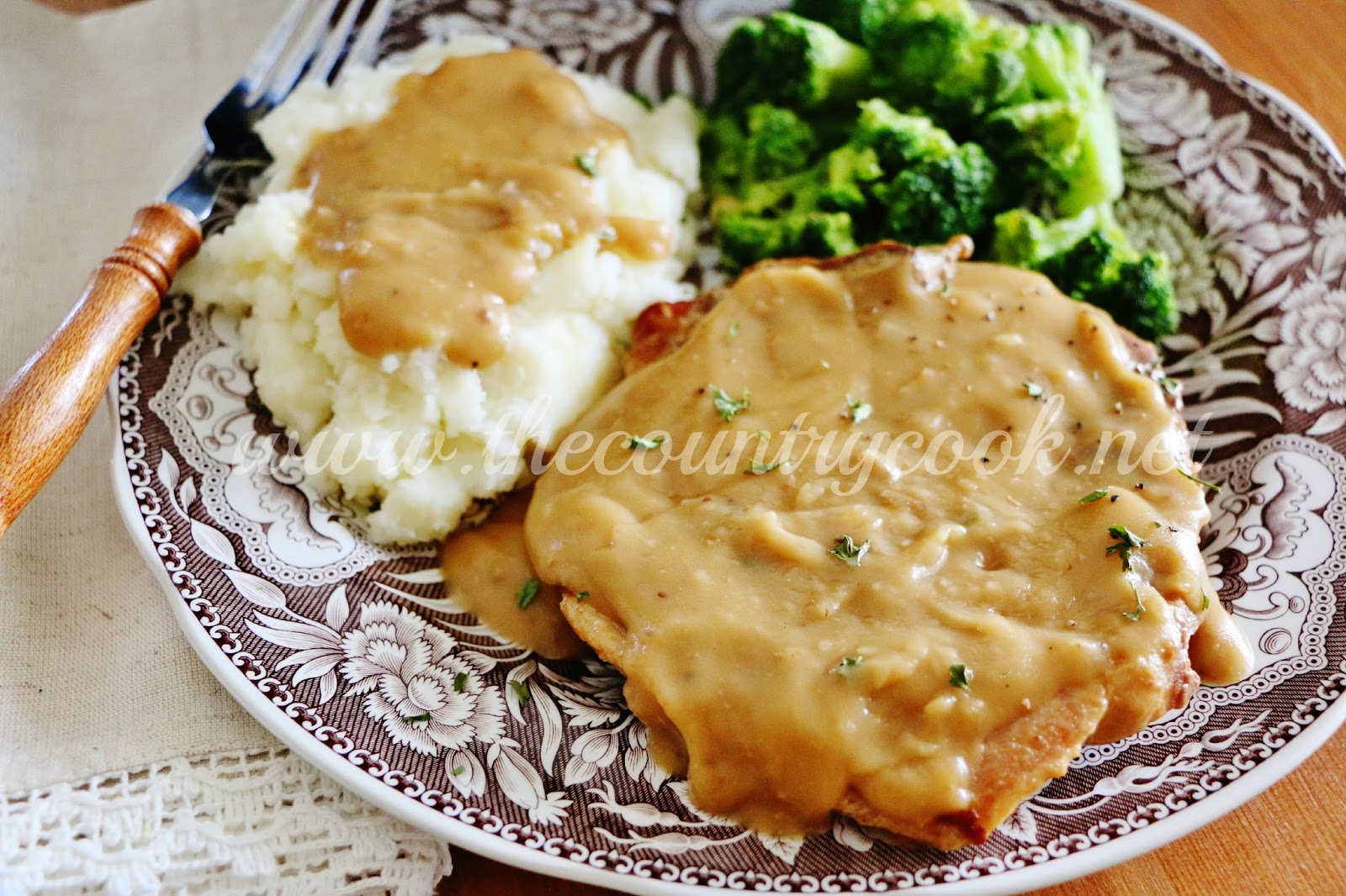 Crock Pot Smothered Pork Chops - The Country Cook