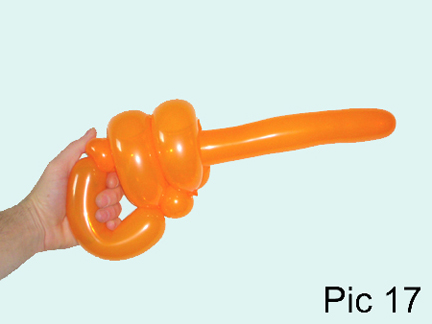 Balloon animals twisting instructions: Balloon gun