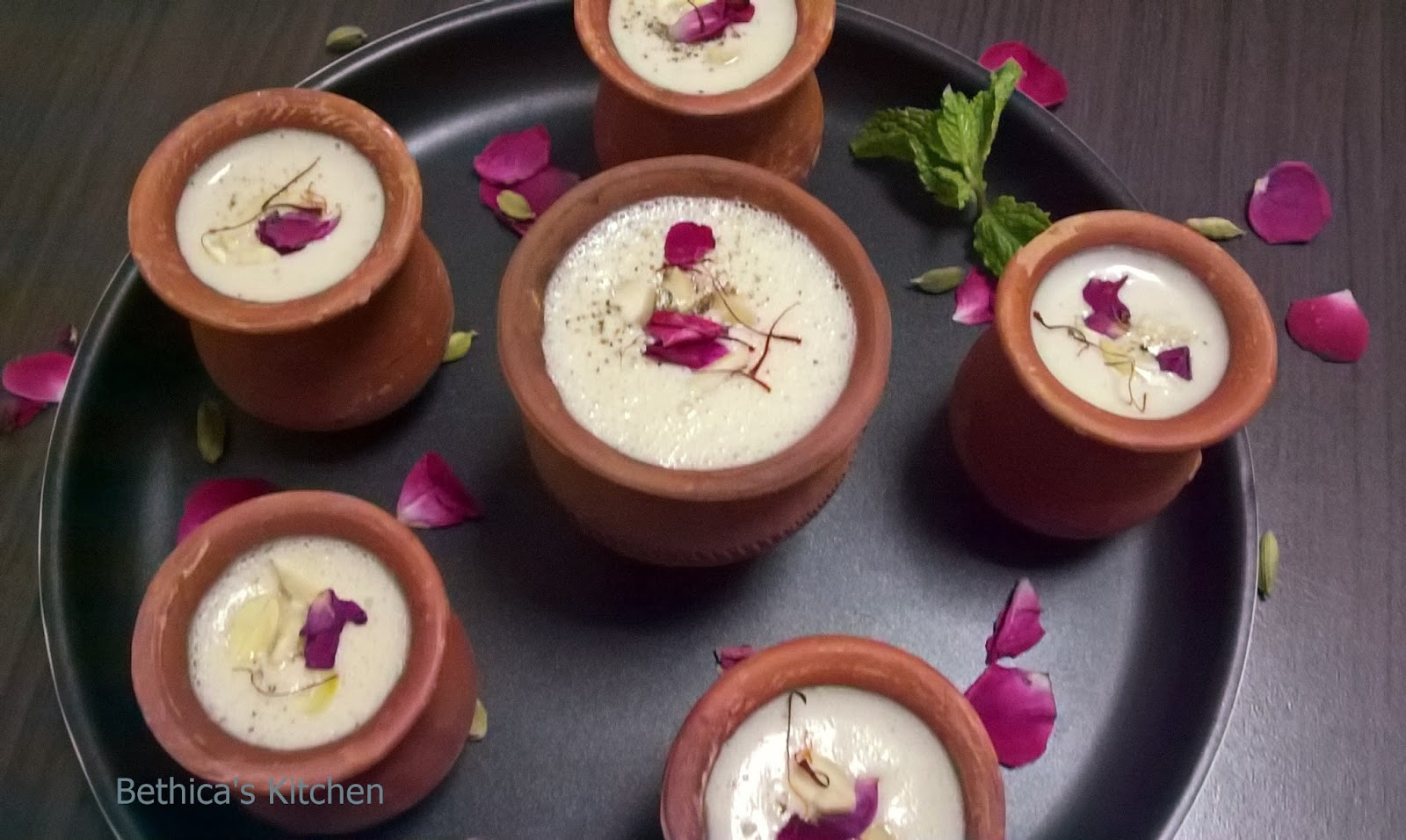 Bethica's Kitchen Flavours: Gulkand Lassi (Rose Petals Preserve Smoothie)