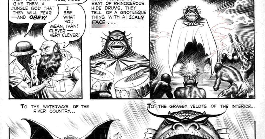 Frank Frazetta original art - Thunda #1 page - Pencil Ink