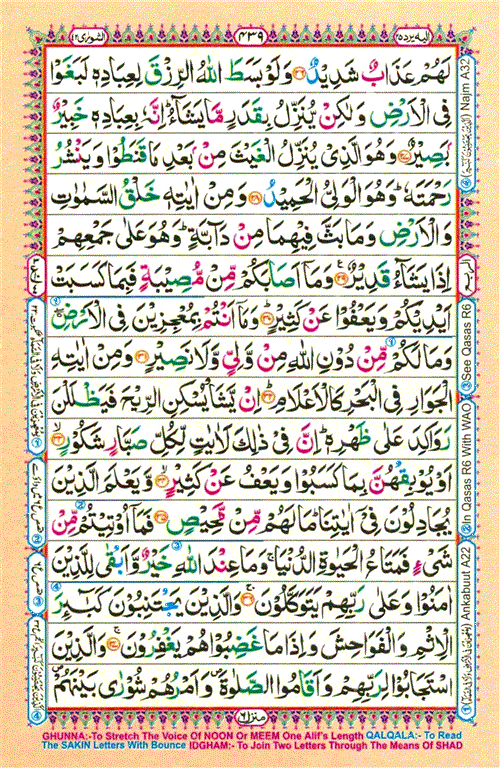 Gateway to Quran: Colour Coded Quran - Para 25