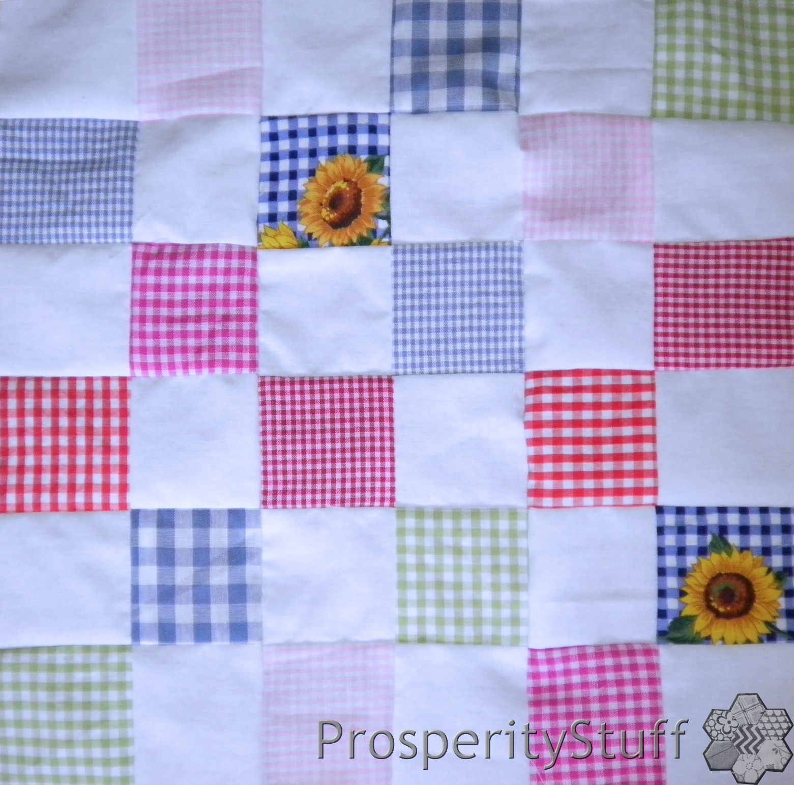 ProsperityStuff Quilts: Gingham Maverick Star blocks!