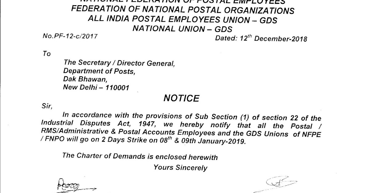 Confederation Of Central Government Employees & Workers: Postal JCA ...