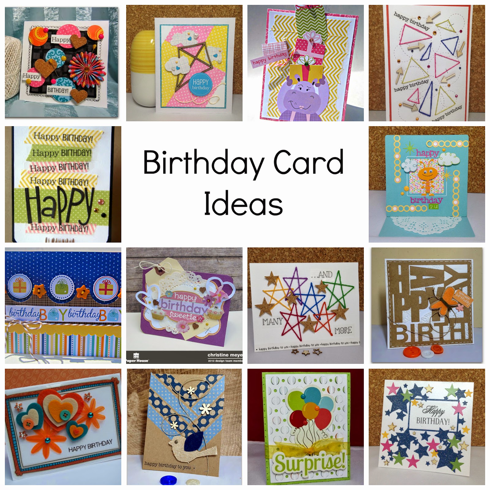 Scrapping with Christine: Birthday Card Ideas