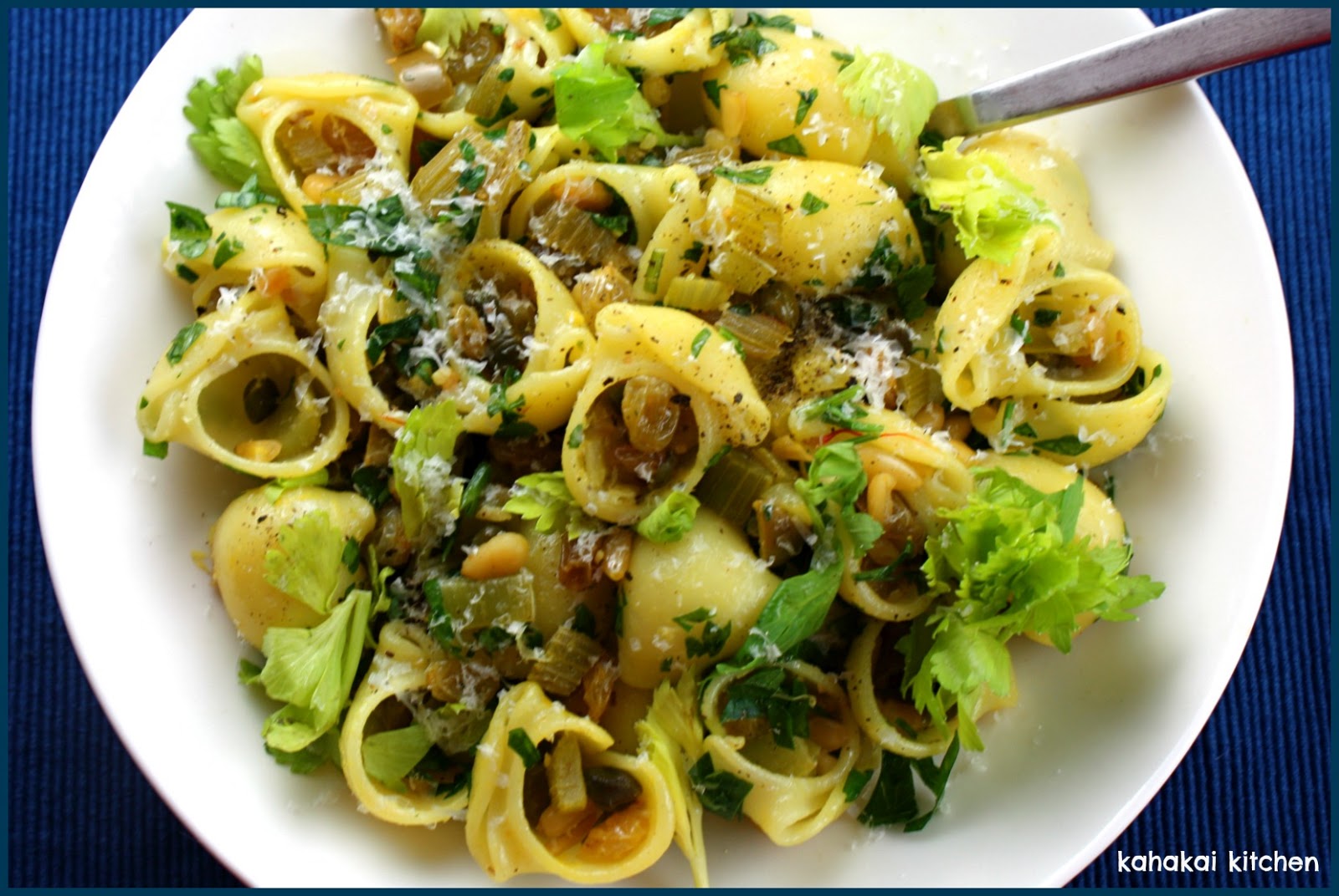 Kahakai Kitchen: Lumache (Pasta) with Saffron, Capers and Raisins ...