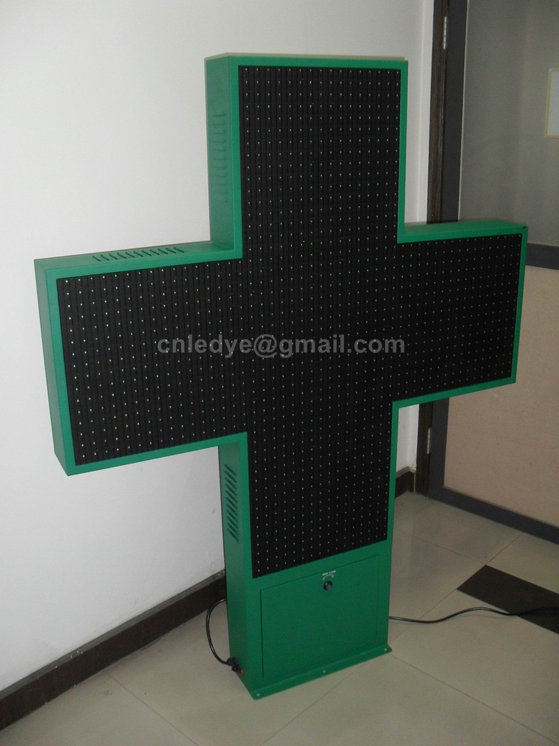 PetroLed: Outdoor pharmacy green cross led display 120x120cm High ...
