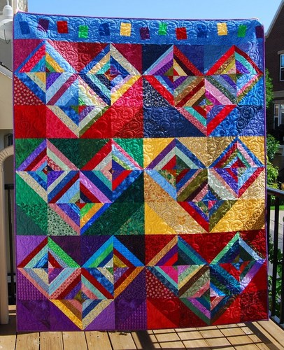 Half Square Hearts Quilt - Free Pattern
