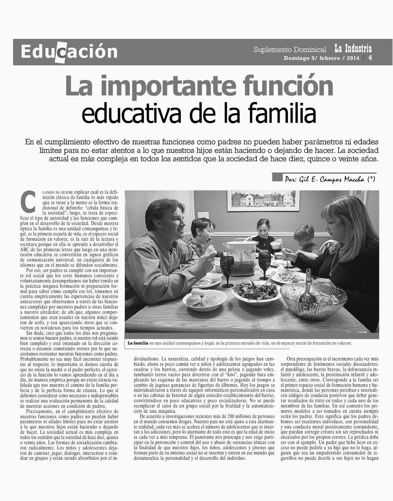AULA VERDE TARDE: Funciones de la Familia