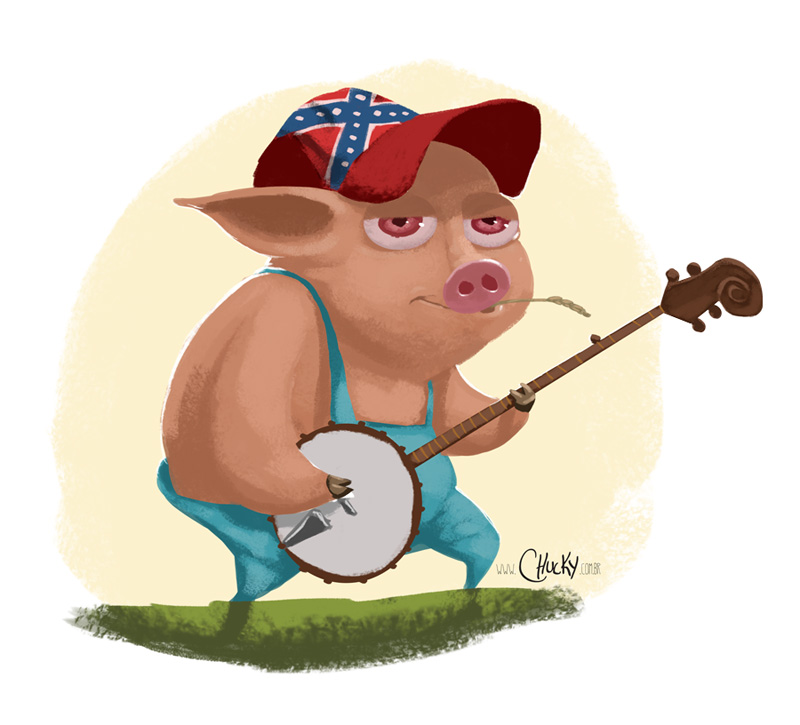 Dueling Banjo Pigs: Ricardo Chucky: Just a Redneck Banjo Pig