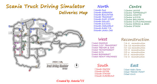 SCSTruckSimROOM 別館: Scania Truck Driving Simulator DELIVERIESのマップ