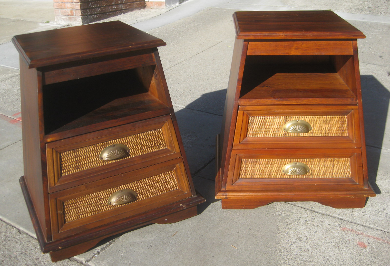 UHURU FURNITURE & COLLECTIBLES: SOLD - Pyramid Night Stands - $35 each