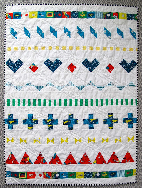 Six White Horses: Fair Isle Baby Quilt