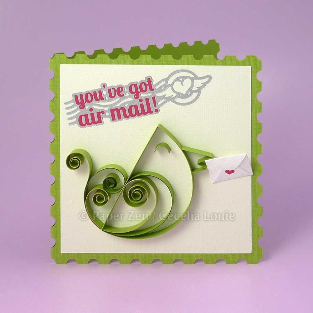 Paper Zen Paper Quilling A Bird Video Tutorial And Greeting Card Pattern
