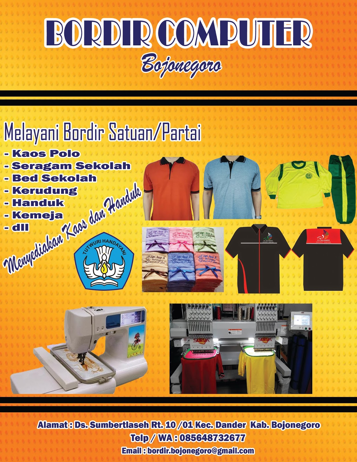 Bordir Komputer Bojonegoro El-Atiq: Leaflet Bordir Komputer Bojonegoro