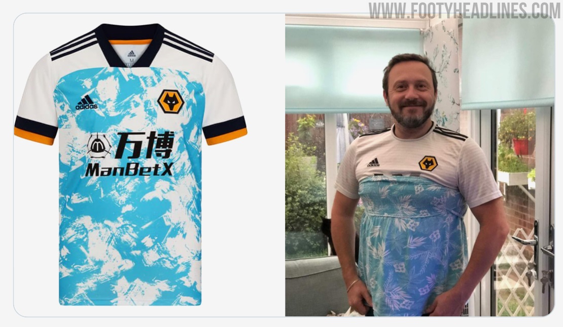 Wolves Sends Fan Who "Recreated" 20-21 Adidas Away Kit Actual Kit ...