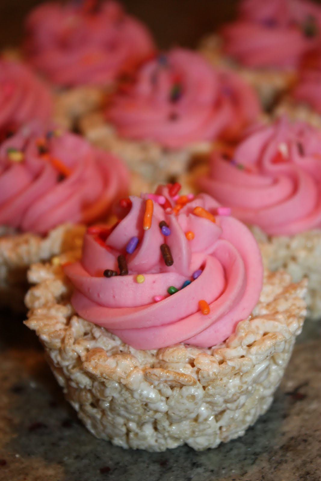 Whimsical by Design: Rice Krispy Treat Cupcakes