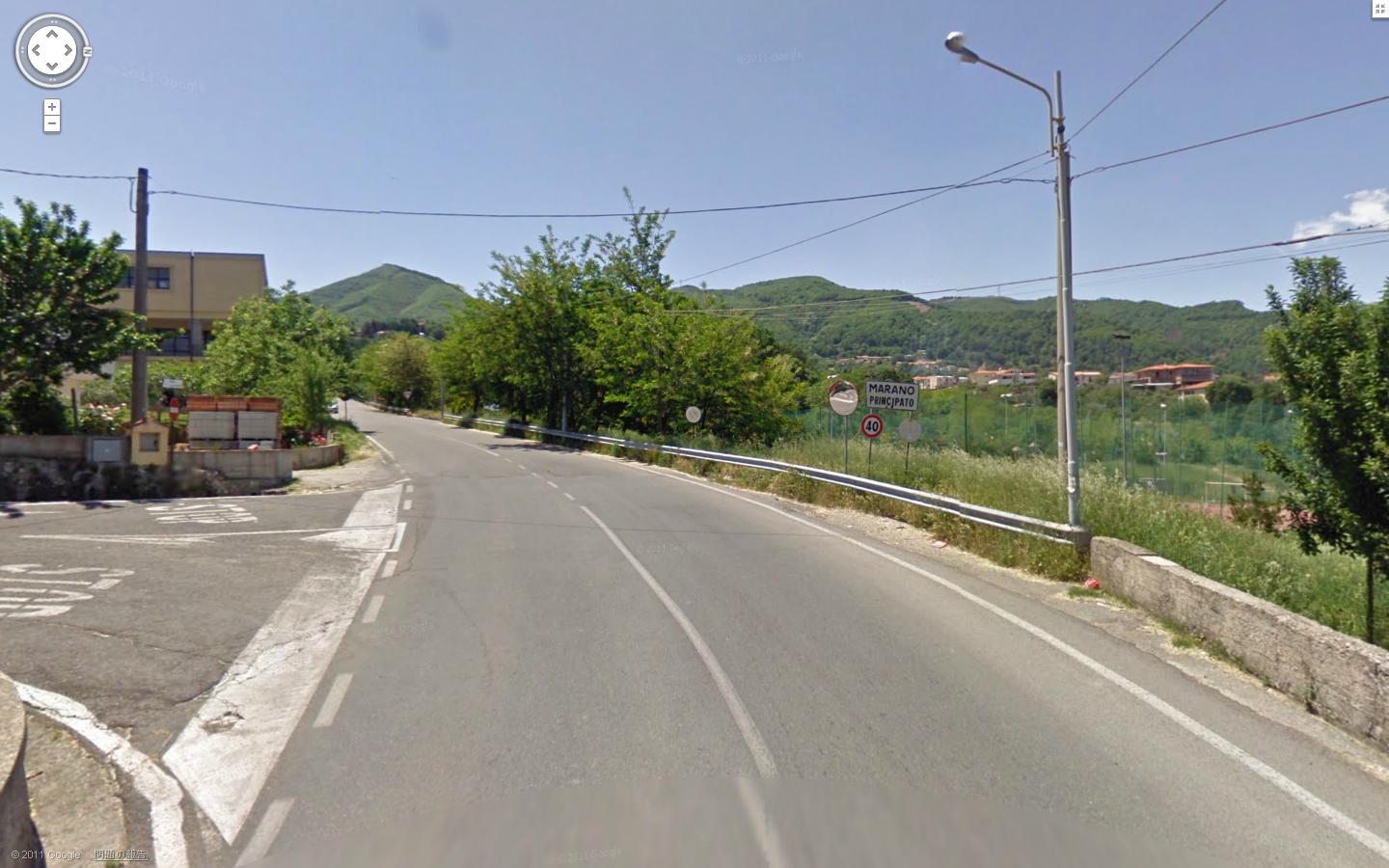 Driving on the Google Maps: Italia : Marano Principato