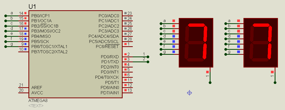 Code Bloges: Interfacing 7-Segment to AVR Microcontroller (Atmega-8)