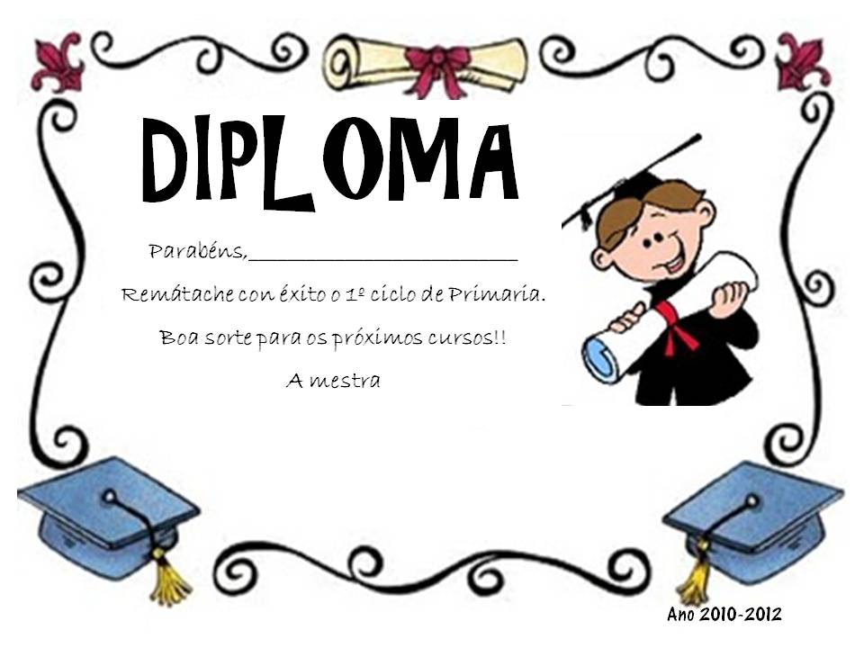 DIPLOMAS FIN DE CURSO 1º CICLO PRIMARIA | olladas á lectoescritura