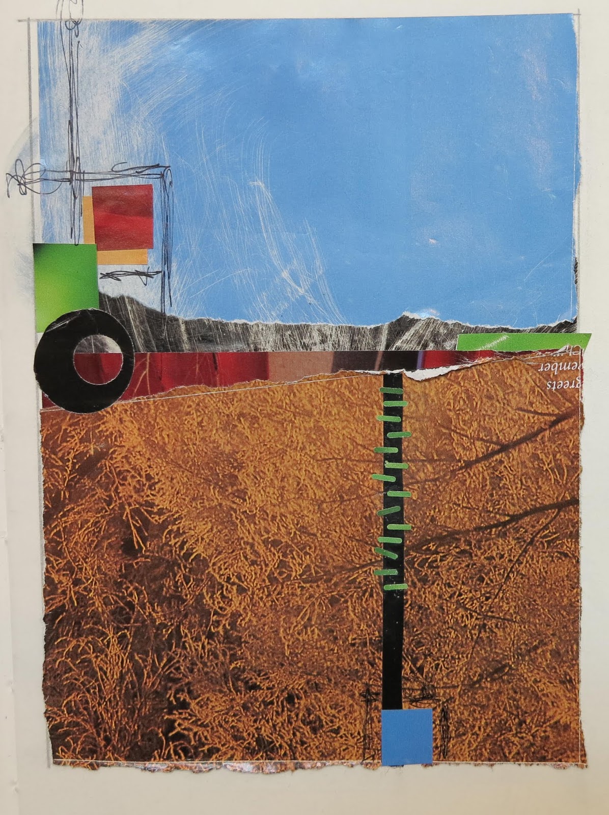 Using my own Collage Sketches as Inspiration for New Work