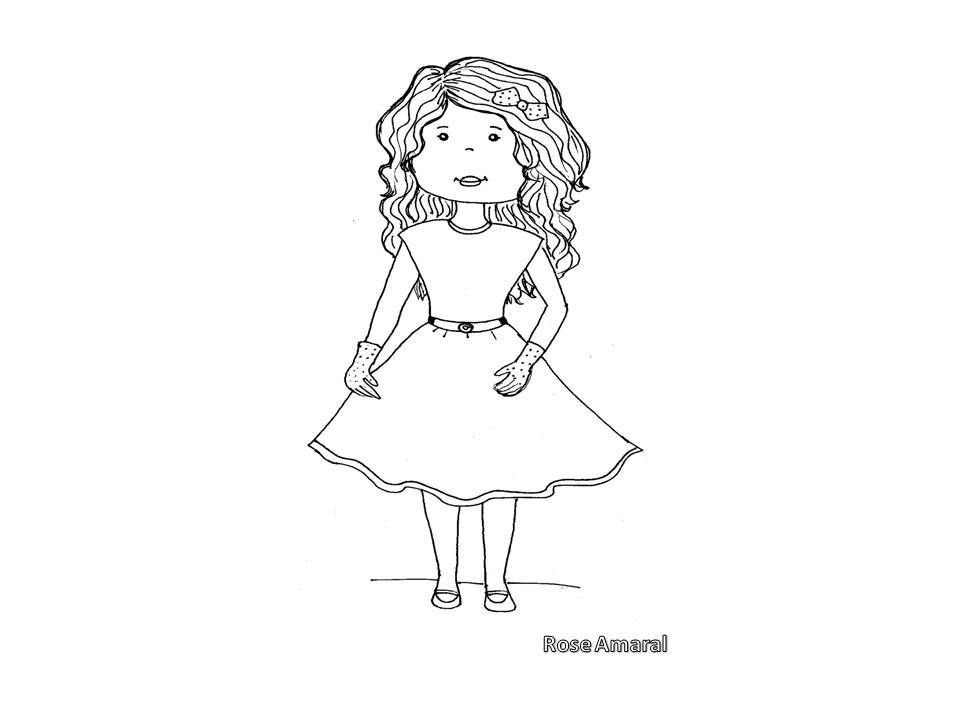 Rose AmarArtes: Menina para colorir