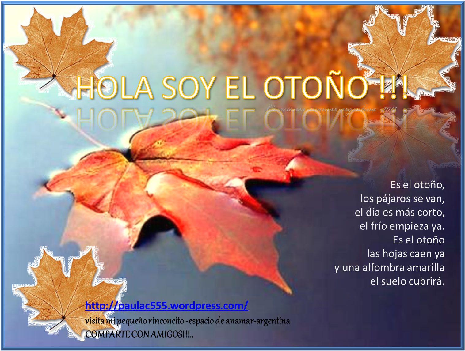 Mi Pequeño Rinconcito Anamar Argentina Feliz Otoño Creaciones Anamar Argentina