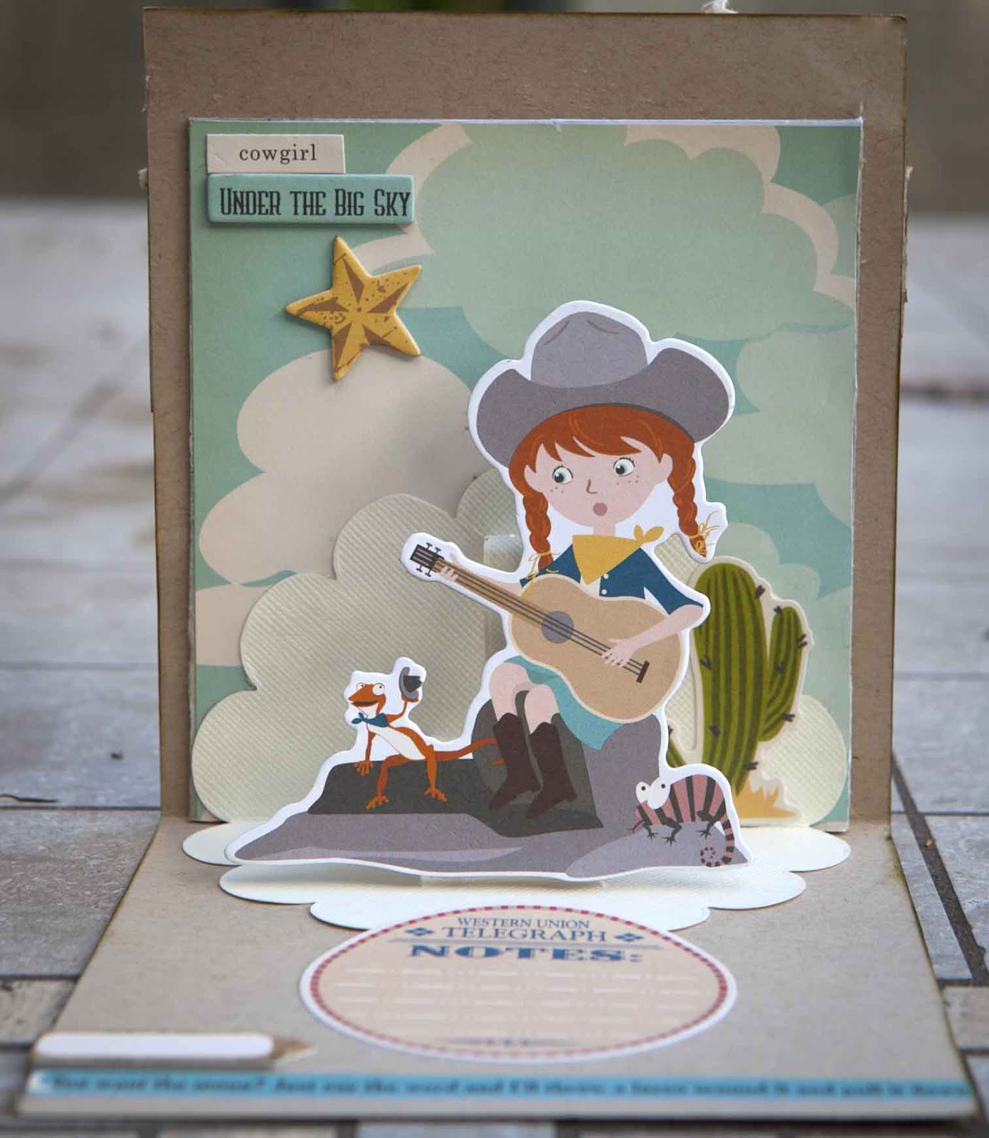 Creative Mayhem: Cowboy Cards with Pop-Ups and October Afternoon
