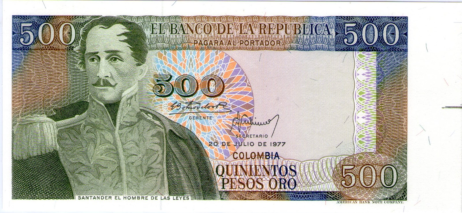 BILLETES VARIEDADES Y ERRORES DE COLOMBIA COLOMBIA 500 PESOS PROOF billetes-variedades-y-errores-de-colombia-colombia-500-pesos-proof
