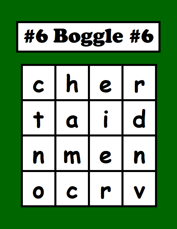 La classe de M. Hartnell: Boggle 6