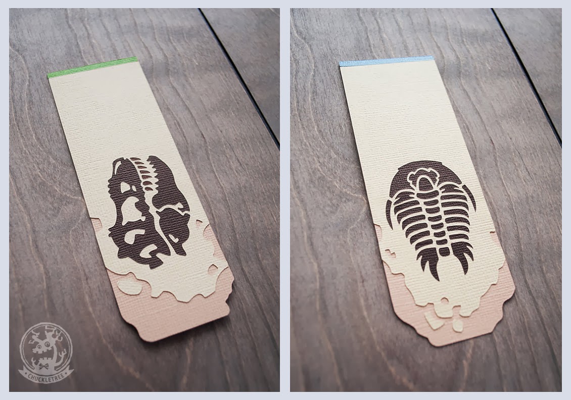 Dan Barrett's Art Blog: Prehistoric Paper Inlay Bookmarks