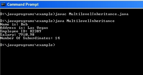 Program Tube: Java : Write a short note on Multilevel hierarchy.
