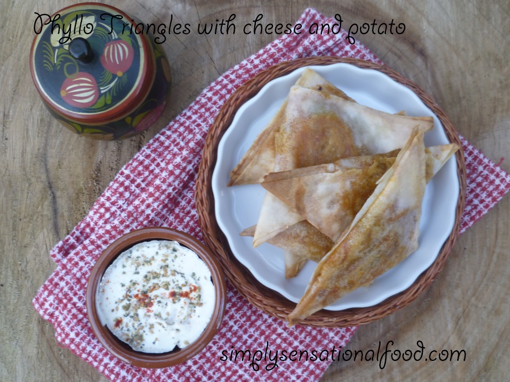 Greek Phyllo triangles with cheese and potato | simply.food