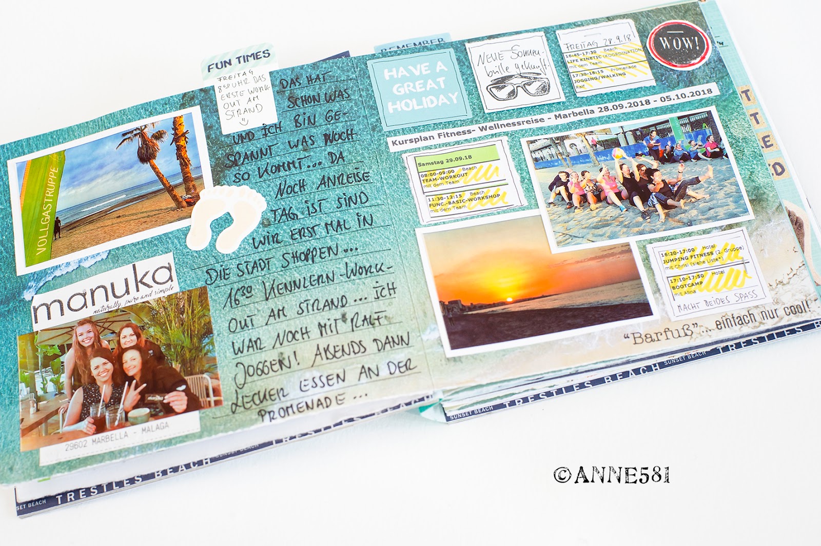 Anne581: Reisetagebuch während der Reise im Scrapbooking-Stil gemacht