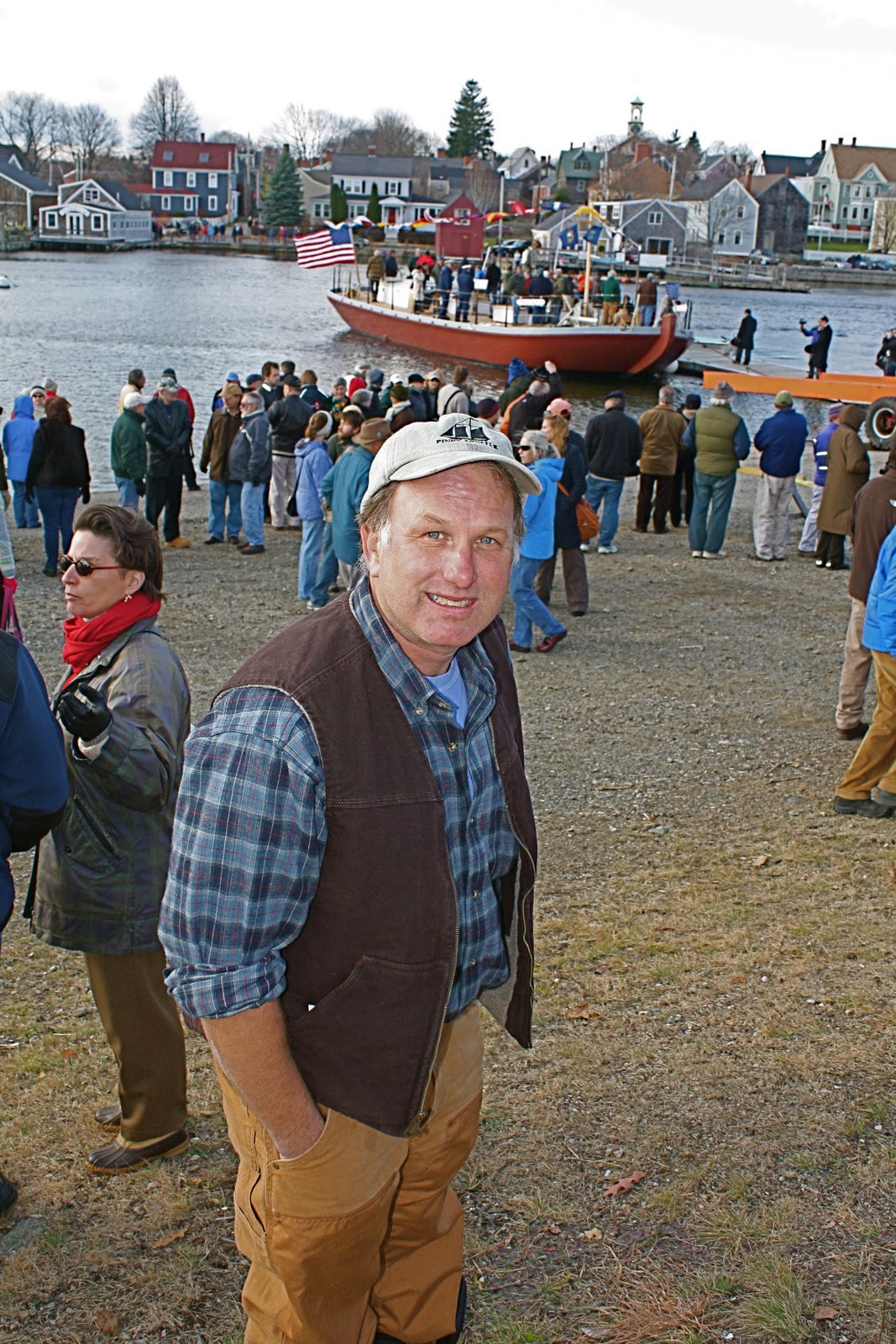 Boatbuilding With Burnham: Launching the new Gundalow in the Piscataqua ...