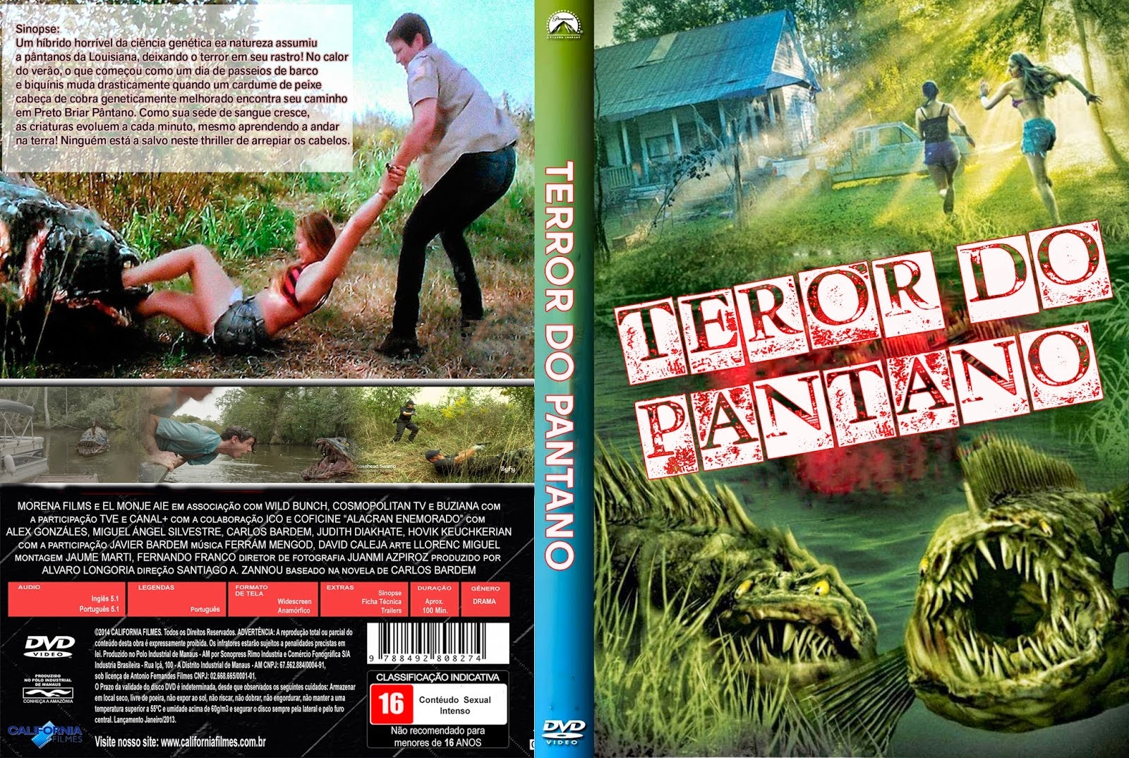 Capas Brasil Grátis 2: Terror Do Pantano - DVD Capa