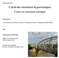 Calcul sur les structures hyperstatiques avec Cours et exercices corrigés