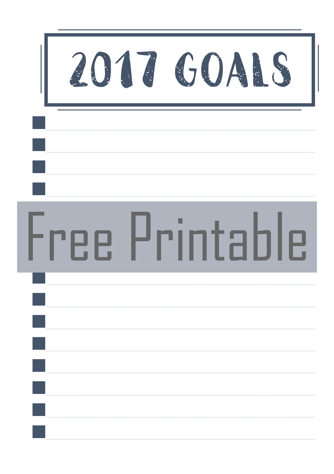 Printable: 2017 Goals مطبوعات: أهداف 2017 - That's memories