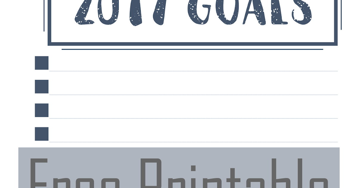 Printable: 2017 Goals مطبوعات: أهداف 2017 - That's memories