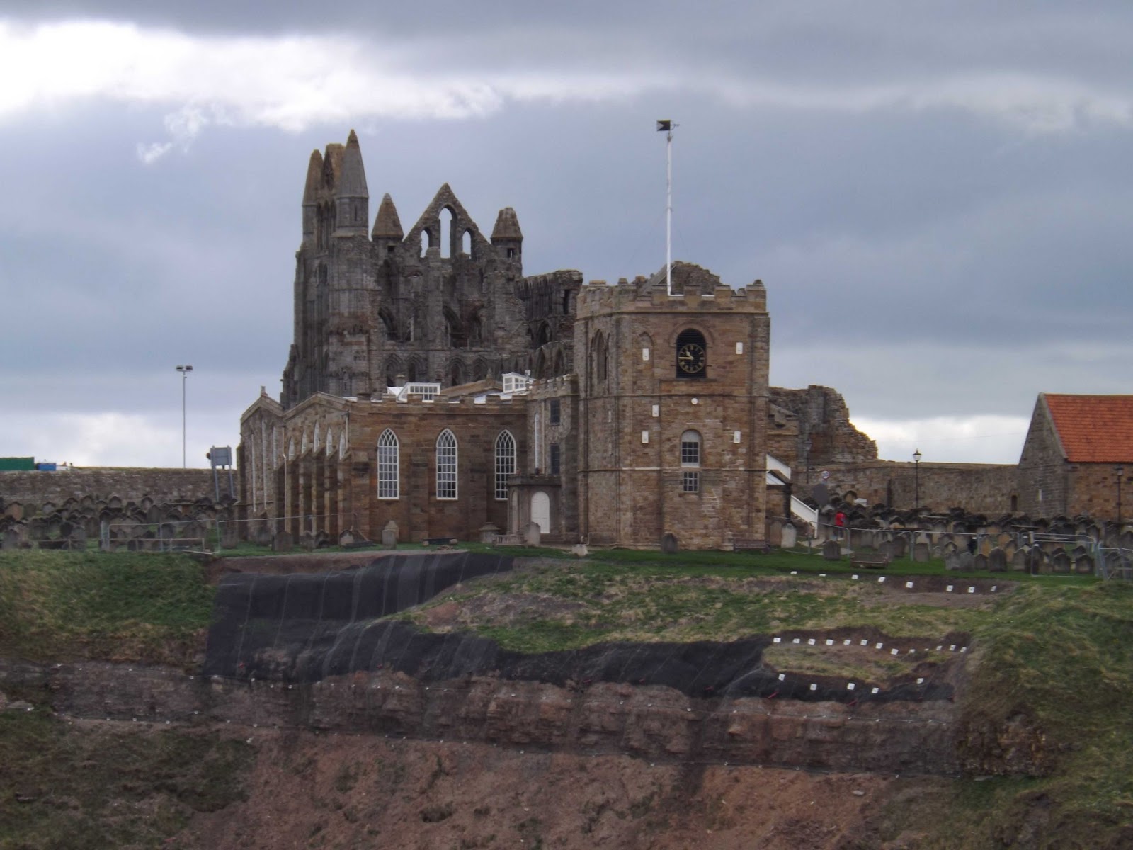 Cumbrian churches: Whitby, St Mary and Abbey, recent weather damage to ...