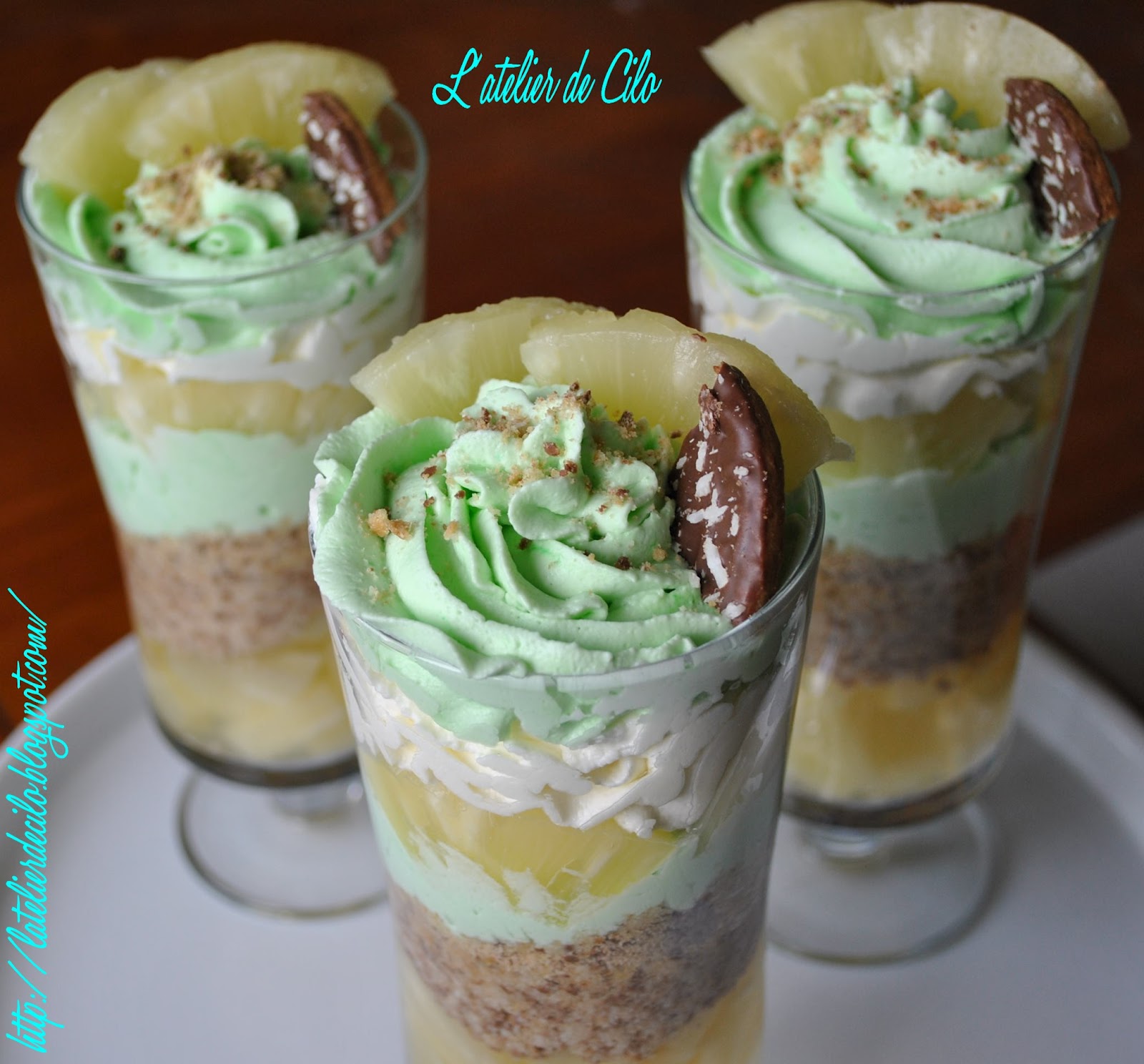 L'atelier de Cilo: « Trifle » Ananas / Granola coco / Chantilly Mojito