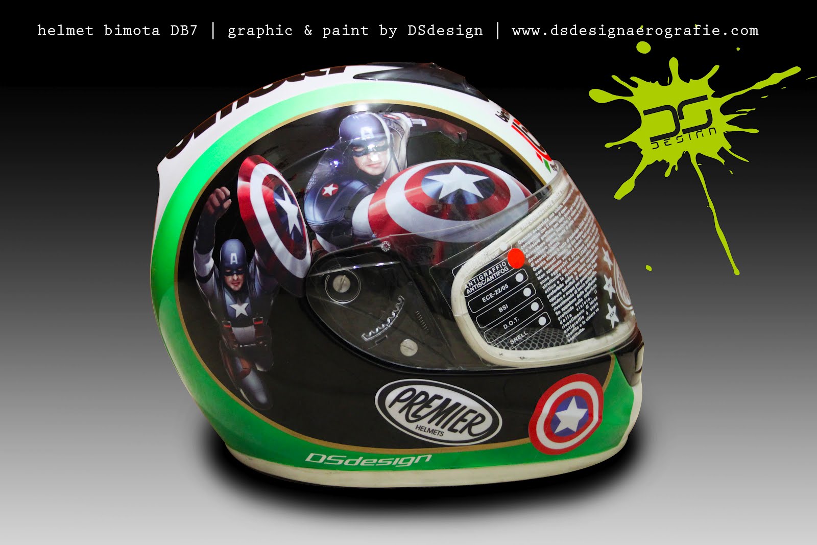 Racing Helmets Garage: Premier Monza "Bimota DB7" by DS Design Aerografie